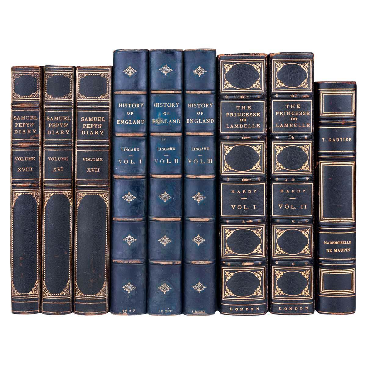 Antique Leather Books by the Foot – Juniper Custom